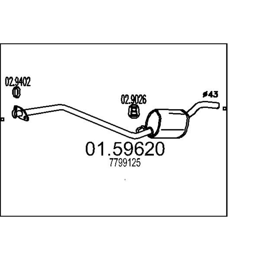 Marmitta centrale MTS 01.59620 - Norauto